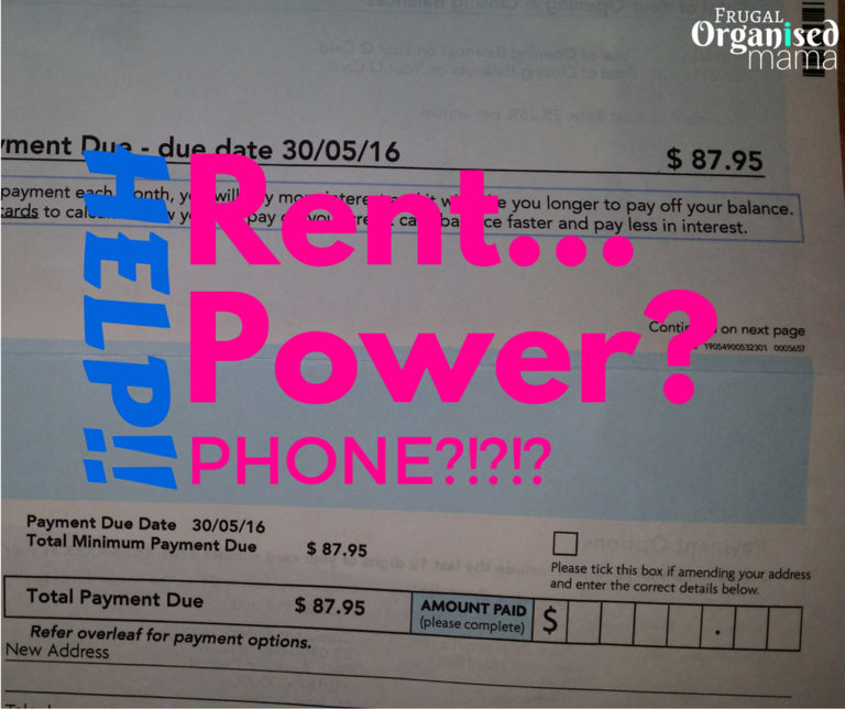 What To Do When You have Overdue Bills - Frugal Organized Mama